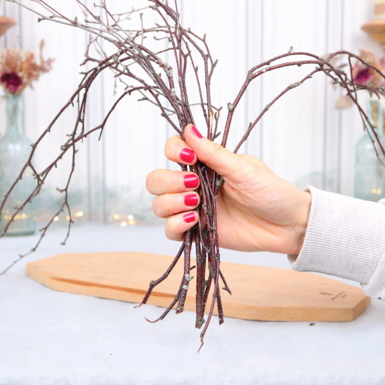 DIY | Heart Bouquet with Birch Twigs and Roses
